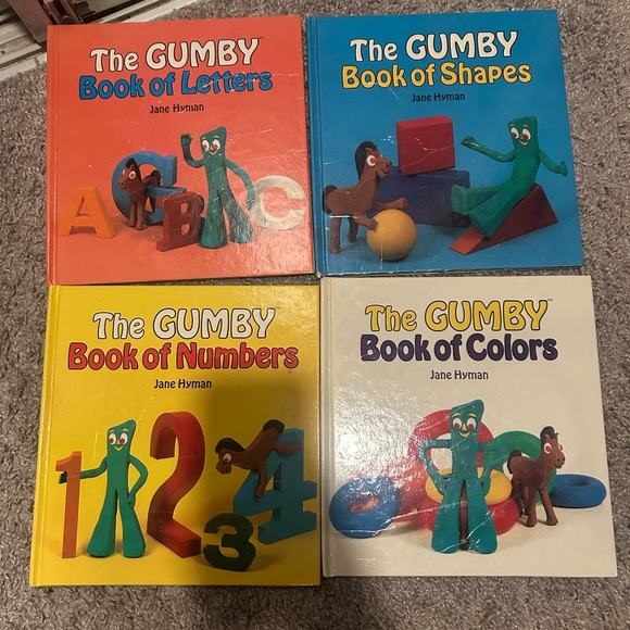 Toys | Gumby Book Set Letters Shapes Numbers Colors 1986 | Poshmark